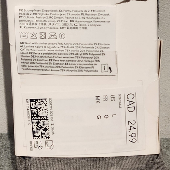 H&M | Accessories | 2 Pack Light Grey Knit Tights From Hm | Poshmark